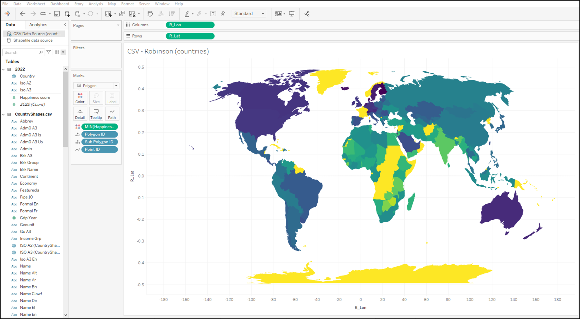 Robinson Projection in Tableau – Do Mo(o)re with Data